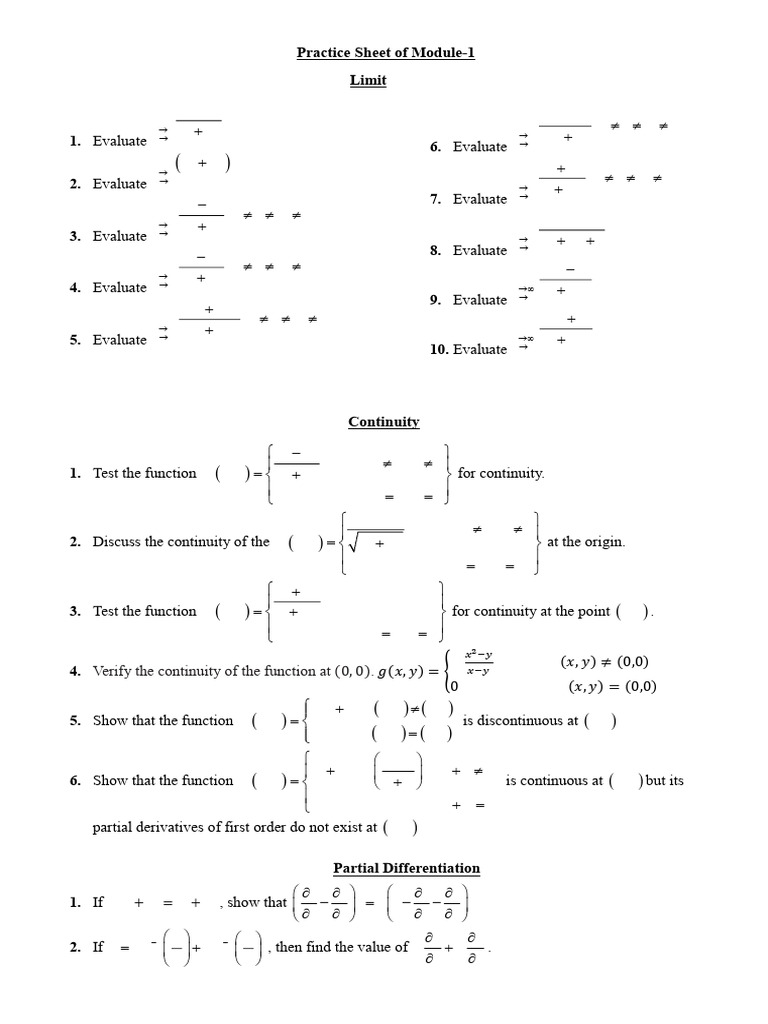 Module-1 Practice Sheet | PDF | Area | Series And Parallel Circuits