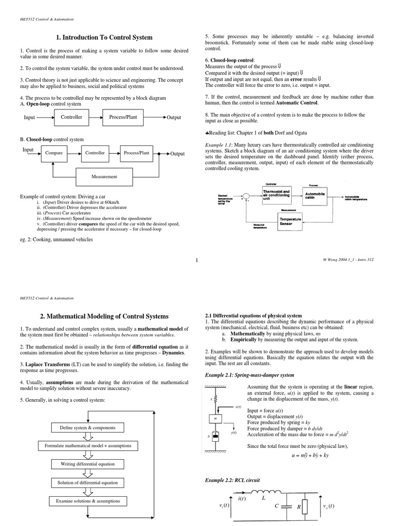 Closed-loop control system block diagram | PDF | Control Theory | Laplace Transform