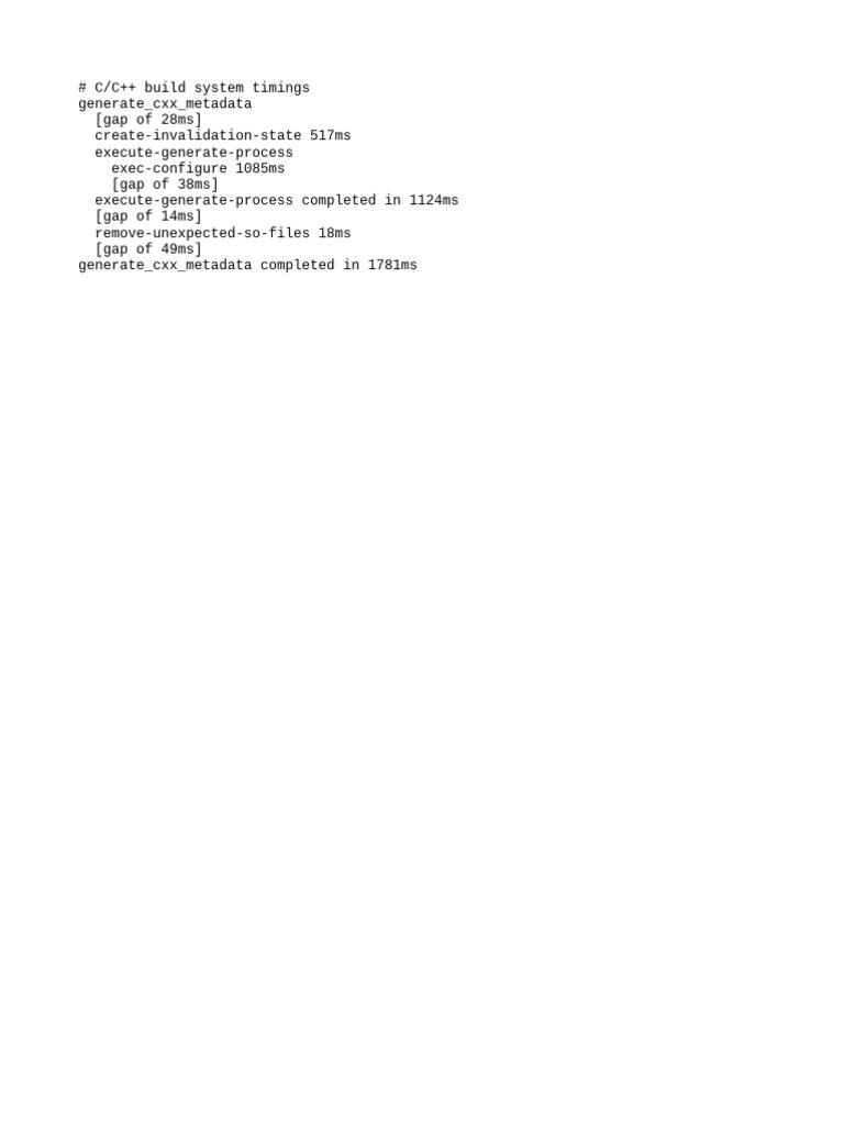 C/C++ Build System Timing Analysis | PDF