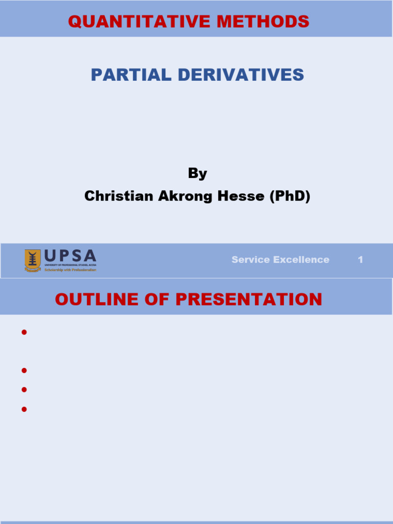 Partial Derivatives and Optimization Techniques | PDF | Derivative ...