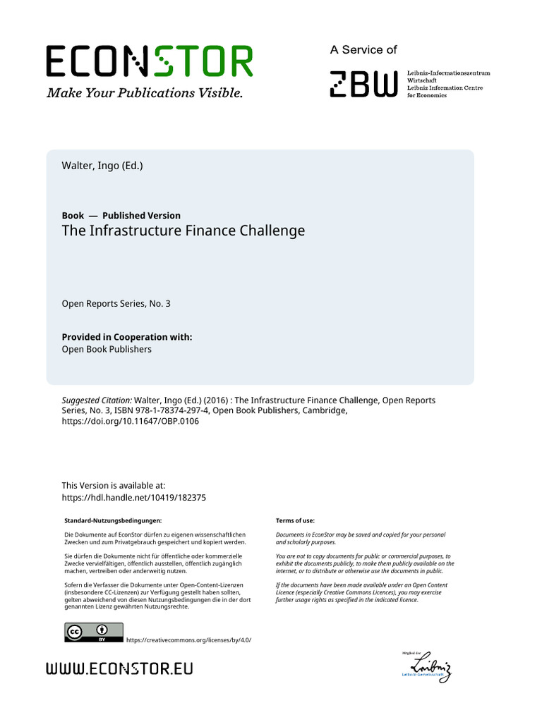 Infrastructure Finance Challenges Explained | PDF | Infrastructure ...