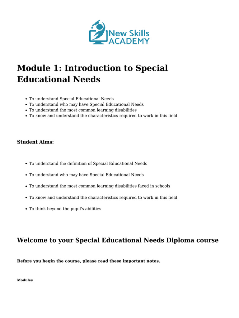 Understanding Special Educational Needs | PDF | Dyslexia | Autism