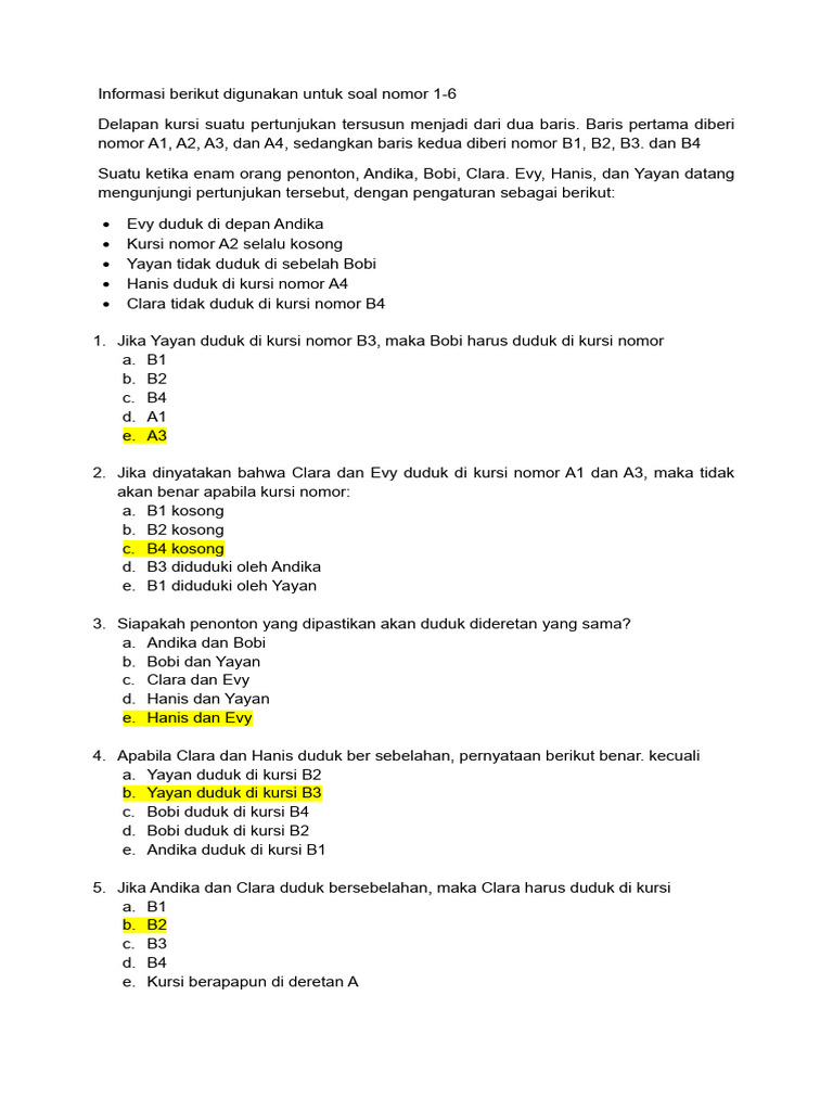 Soal TIU TM 2 (Materi TM 1 Penalaran Analitis) | PDF
