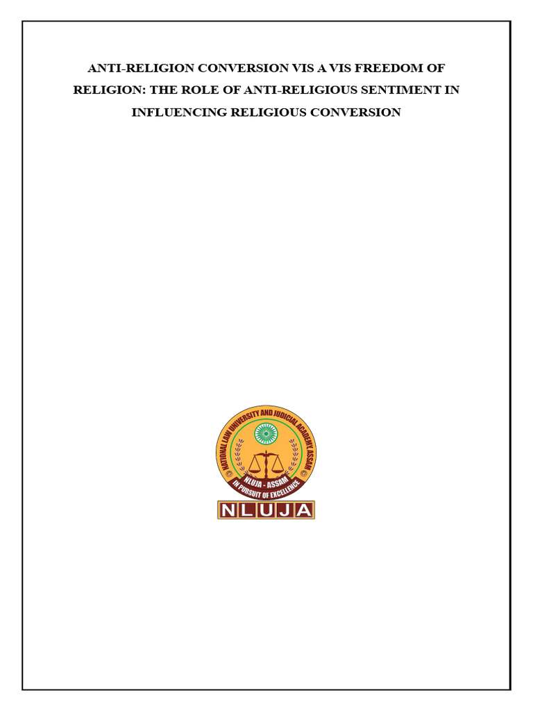 Anti-Religion Conversion and Freedom of Religion | PDF | Justice ...