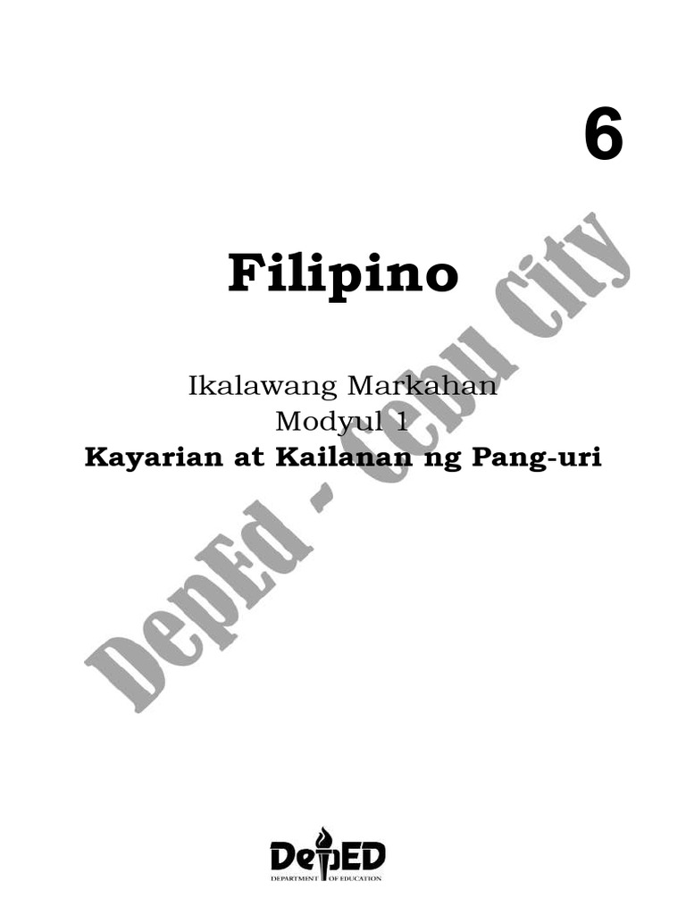 Filipino 6 Modyul 1 | PDF