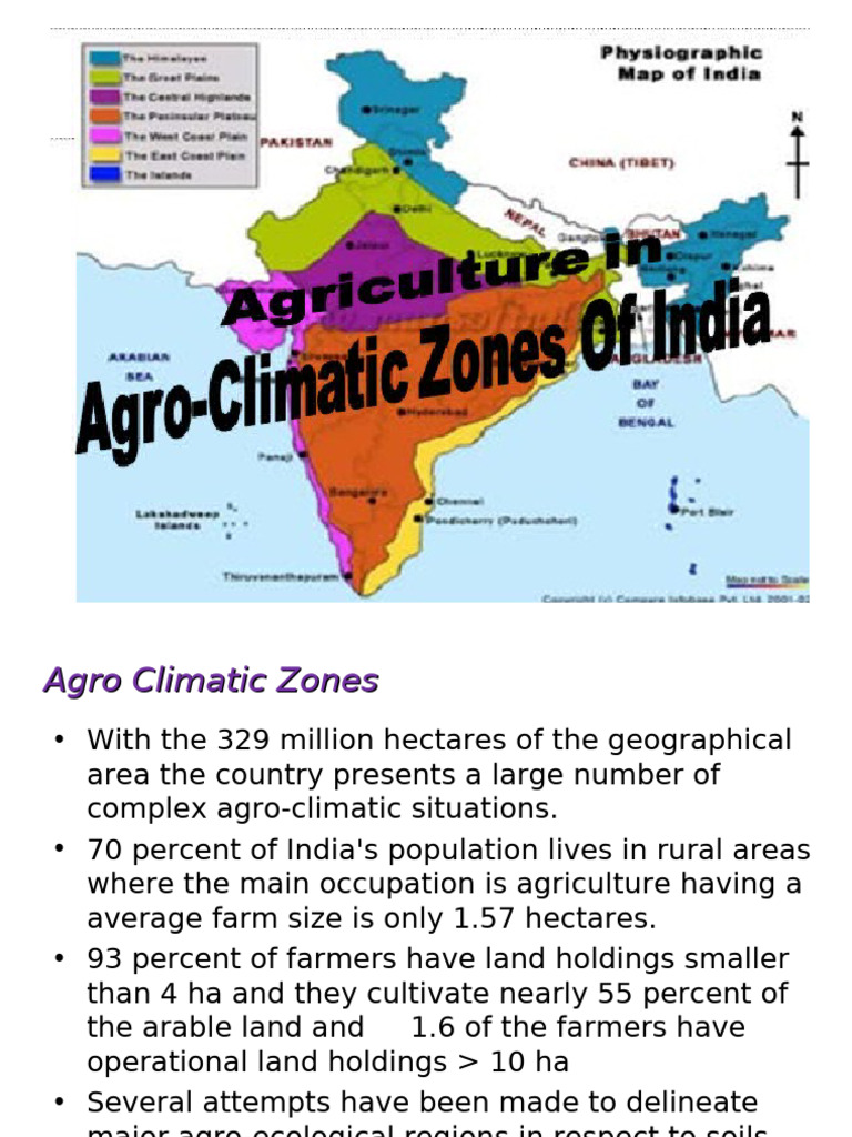 Agroclimatic Zones of India | PDF | Agriculture | Soil
