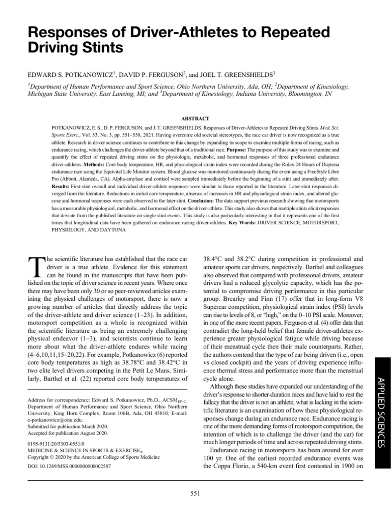 4.responses of Driver Athletes To Repeated Driving.11 | PDF