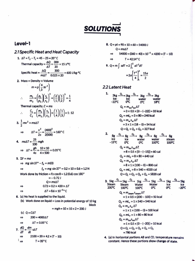 Specific Heat and Calorimetry Calculations | PDF | Heat Capacity | Heat