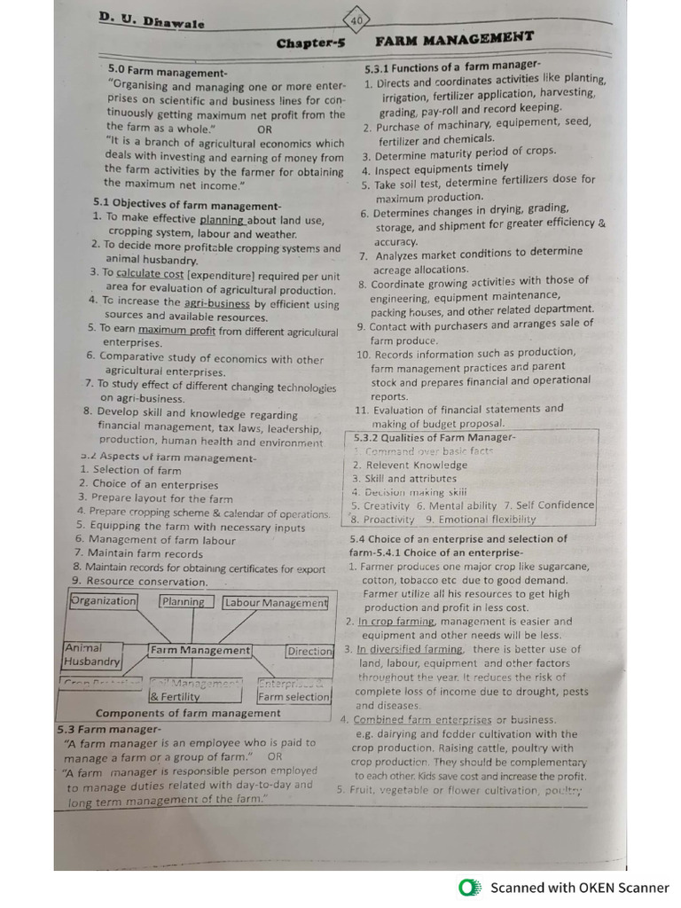 Chapter 5, Farm Management | PDF