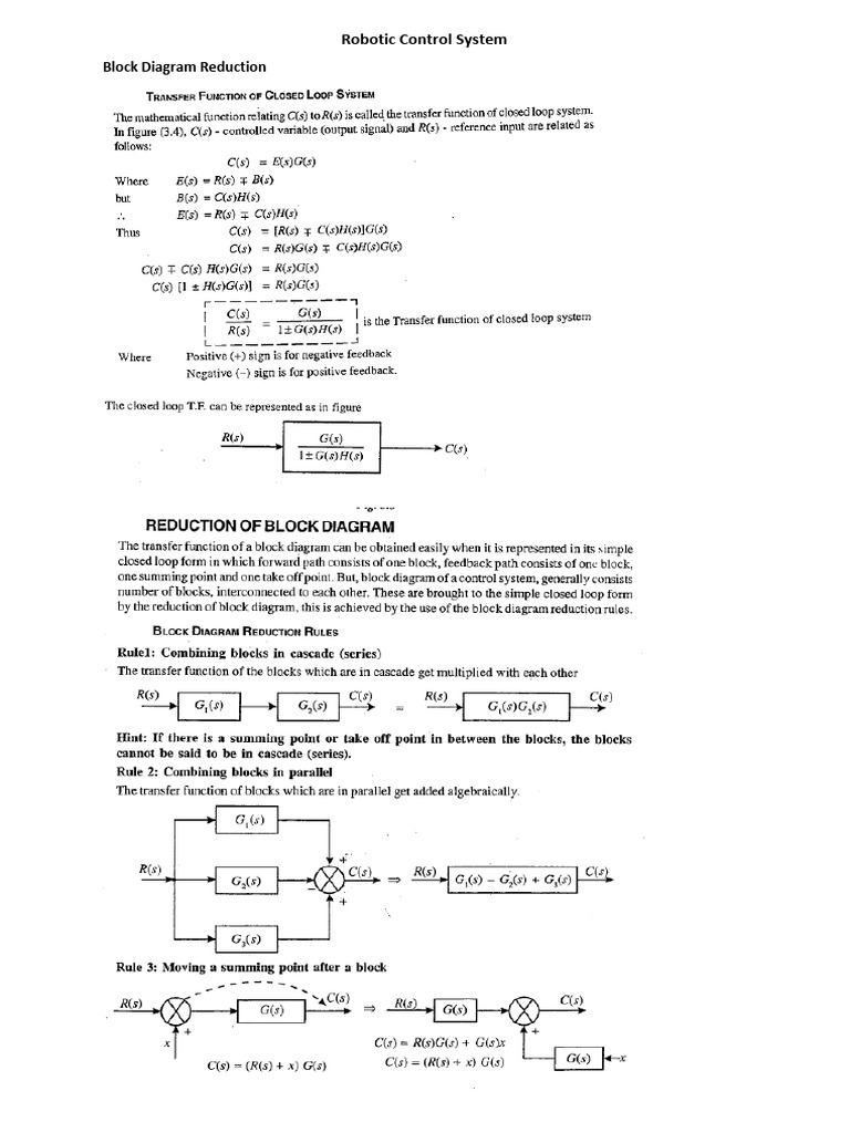 Block Diagram Reduction | PDF