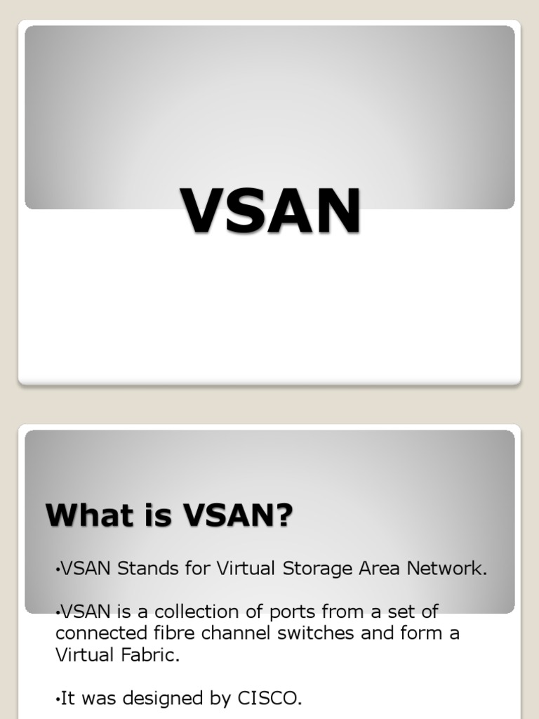 VSAN | PDF | Network Switch | Network Topology