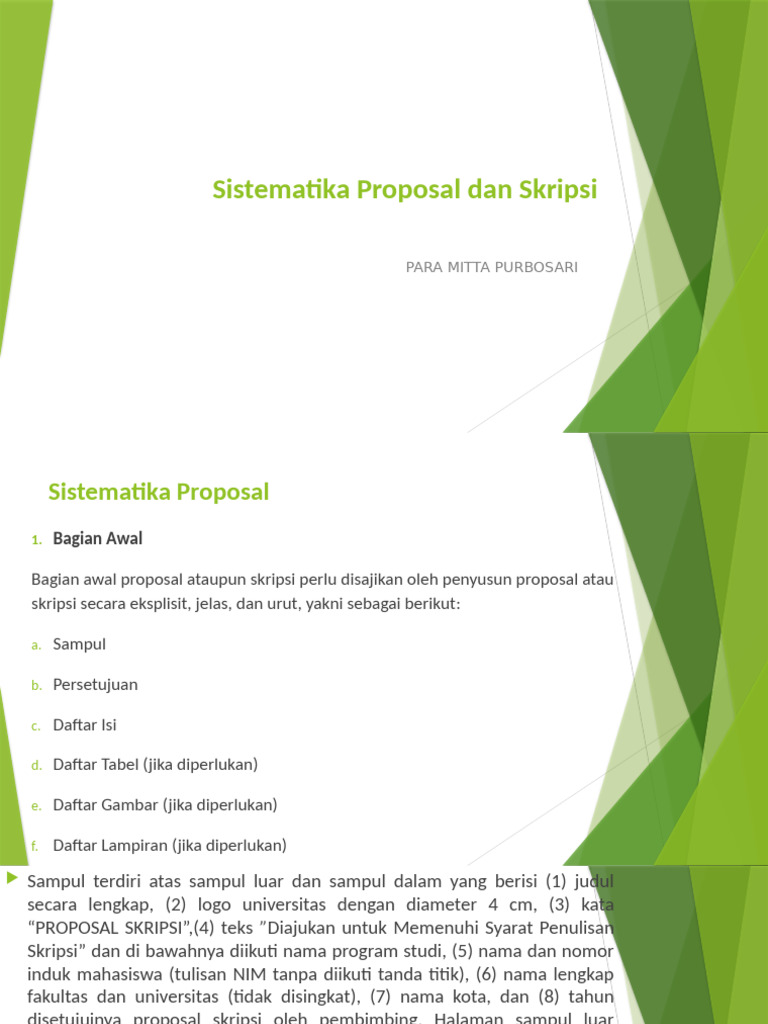 Sistematika Proposal Dan Skripsi PGSD | PDF