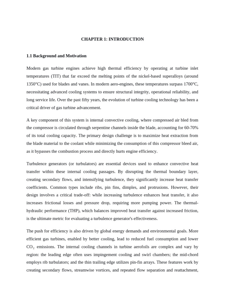 Turbine Blade Cooling: Turbulence Generators Analysis | PDF | Fluid ...