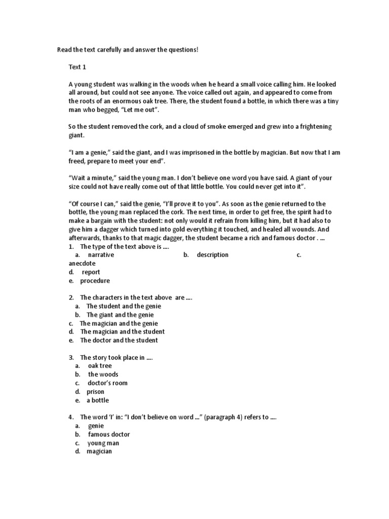 Read The Text Carefully and Answer The Questions | PDF | Rose | Irrigation