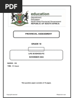 LP Life Sciences Grade 10 June 2024 QP and Memo | PDF | Cell (Biology ...