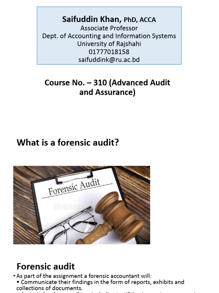 Forensic Audit Procedures and Insights | PDF | Audit | Forensic Science