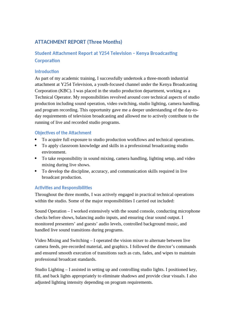 Attachment Report Y254 3months Studio Detailed | PDF
