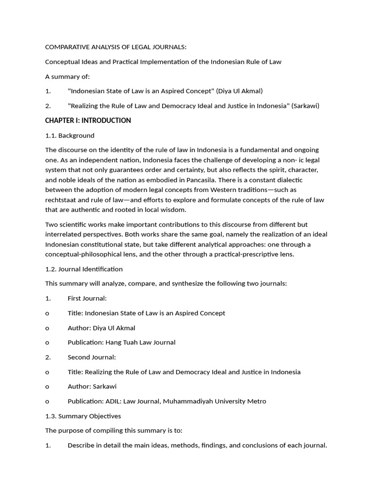 Comparative Analysis of Legal Journals | PDF | Rule Of Law | Dialectic