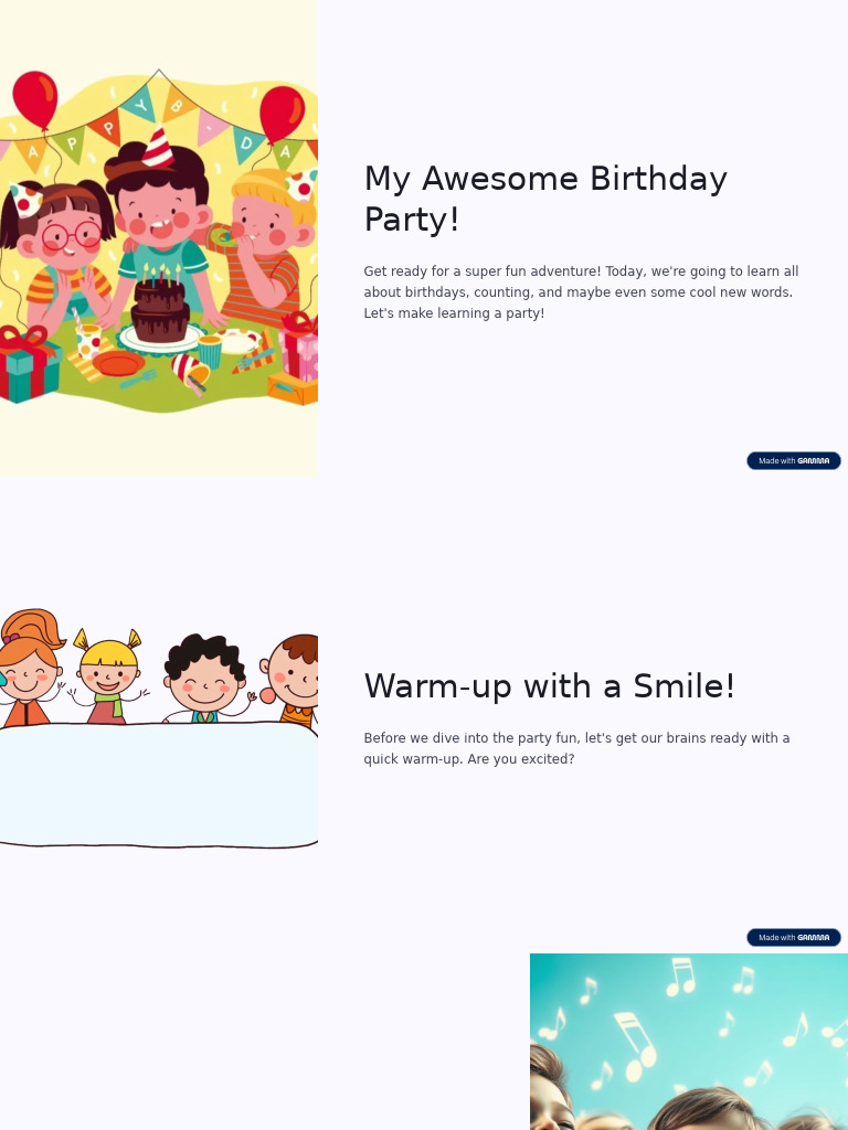My Awesome Birthday Party | PDF