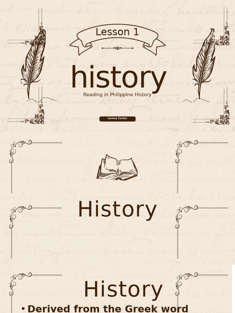 Beige and Brown Vintage History of Literature Workshop Presentation ...