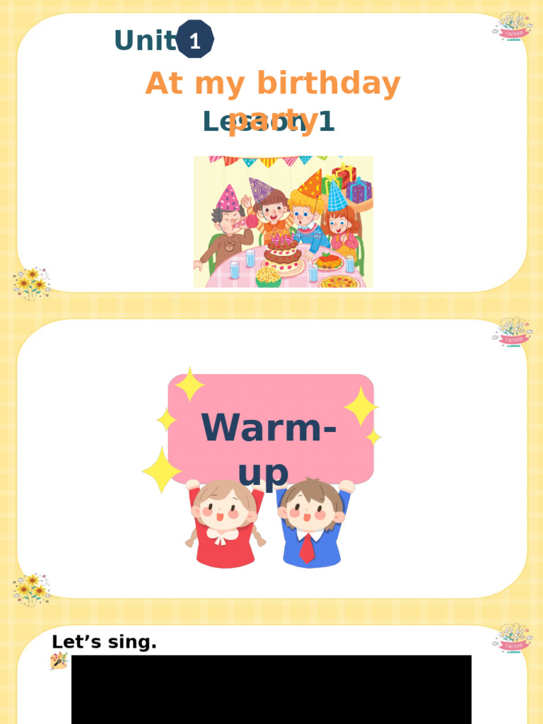 Birthday Party Vocabulary Lesson | PDF