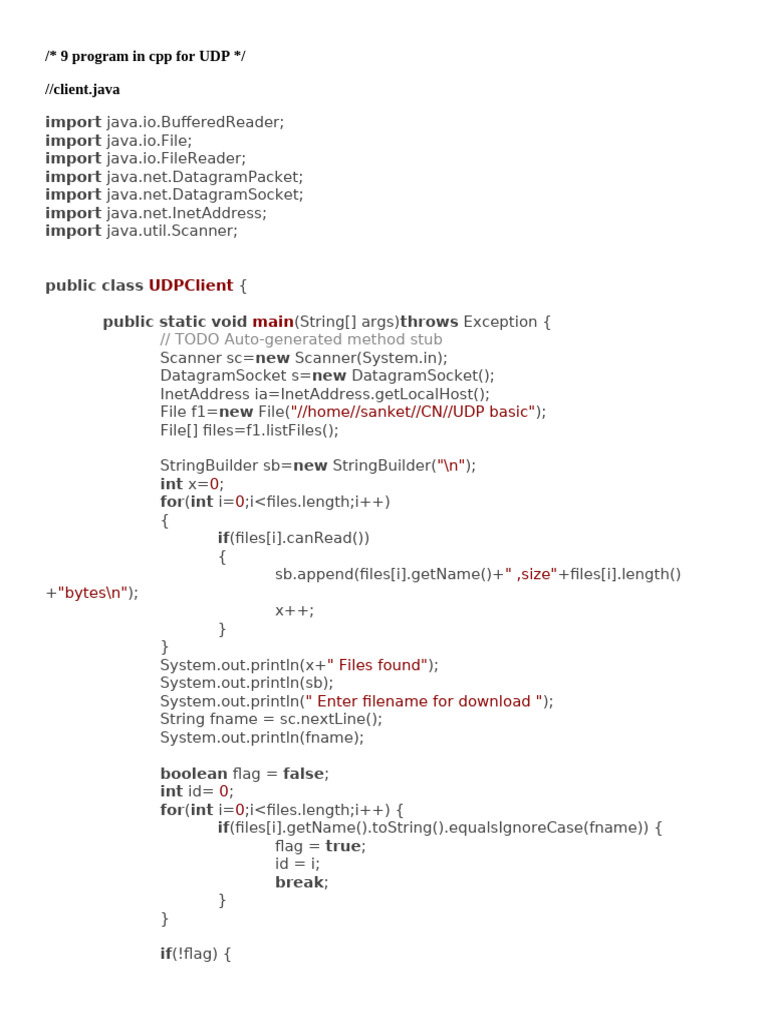 9 Program 2 in CPP For UDP | PDF | Programming Paradigms | Systems ...