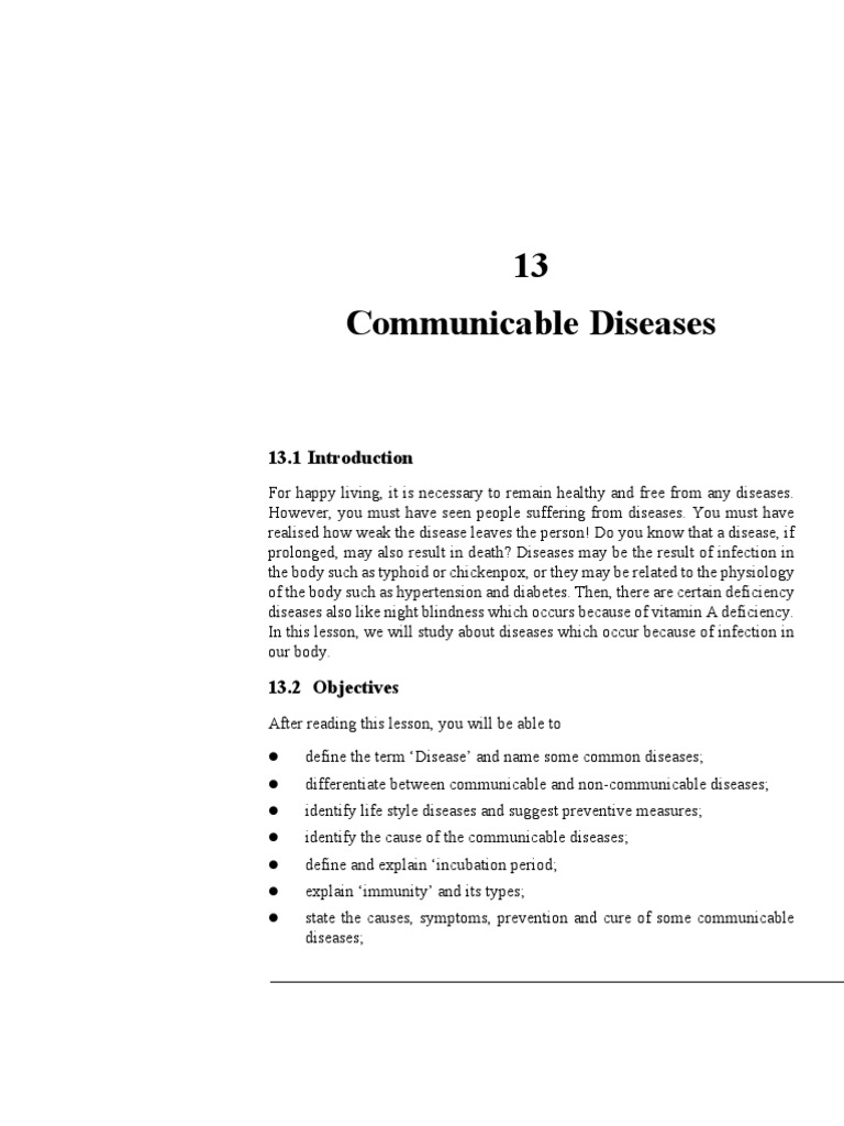 Communicable Disease Definition