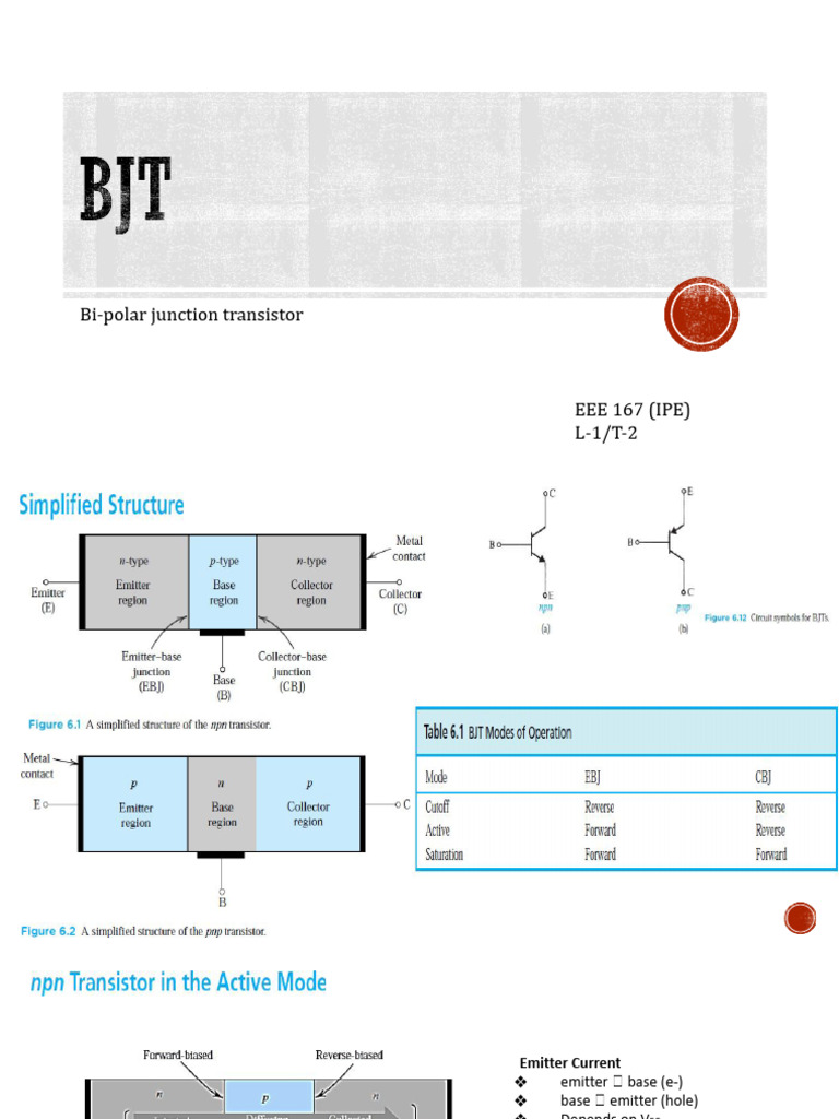 EEE 167 BJT (v2) | PDF | Bipolar Junction Transistor | Amplifier