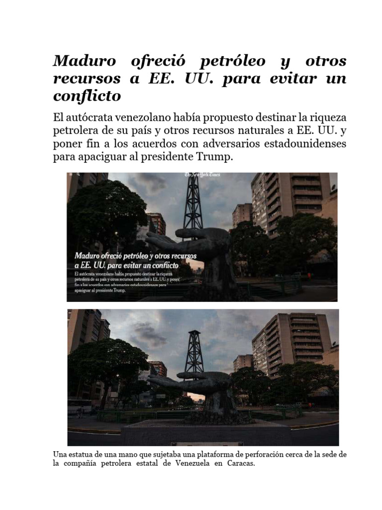 Maduro Ofreció 10-10-2025 | PDF | Venezuela | Donald Trump