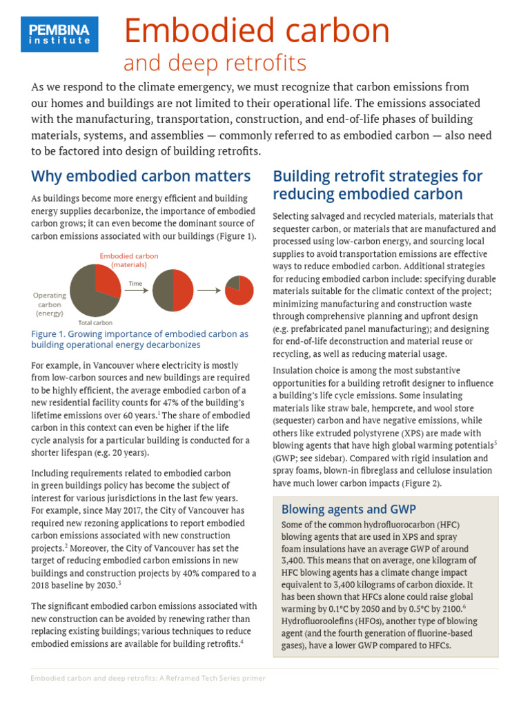 Reducing Embodied Carbon in Retrofits | PDF | Climate Change Mitigation ...