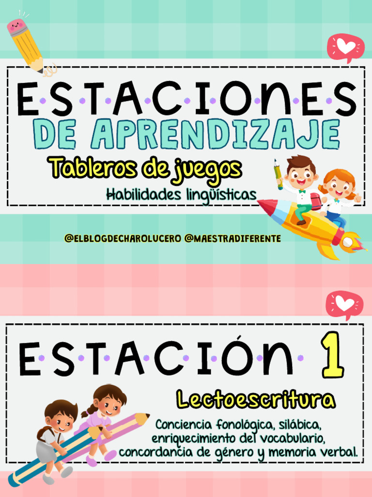 Estaciones de Lectoescritura | PDF | Escritura | Comunicación humana