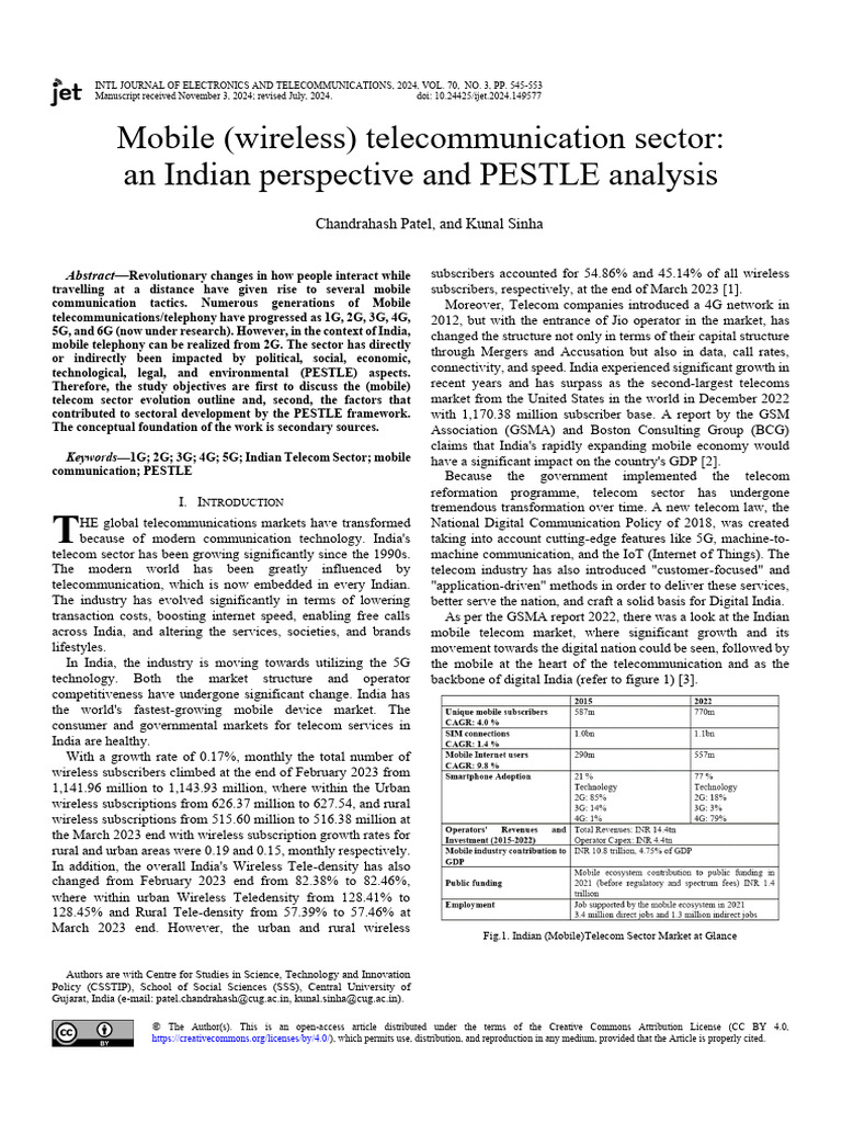 Indian Telecom Sector Statistics 2020 | PDF | Telecommunications ...