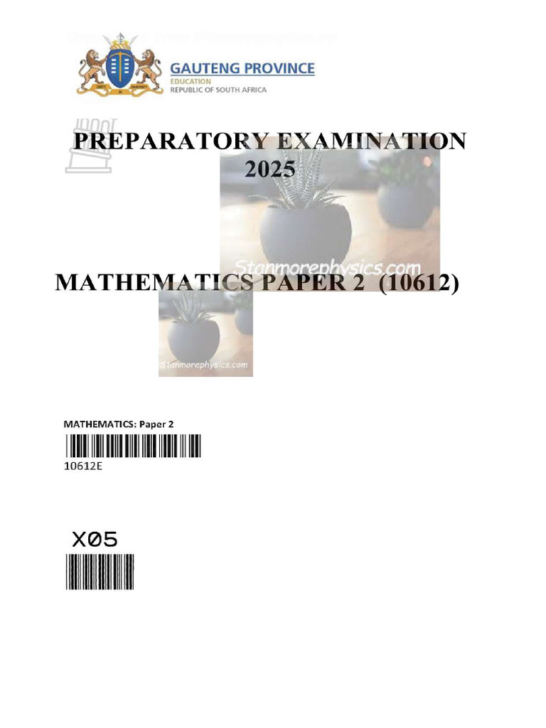 GP Maths Grade 12 September 2025 P2 and Memo | PDF