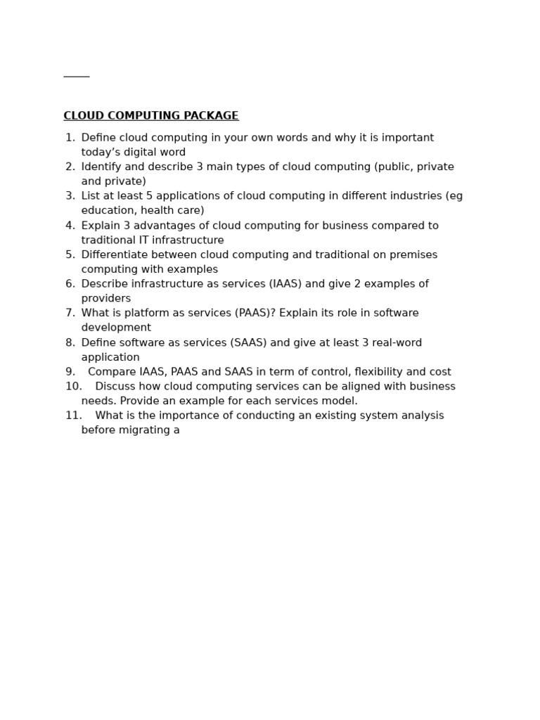 Cloud Computing Package | PDF