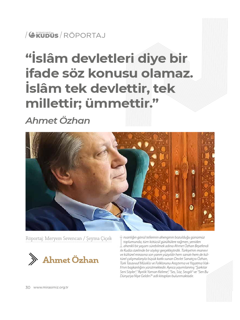 Ahmet OZHAN Mirasımız51 Roportaj | PDF