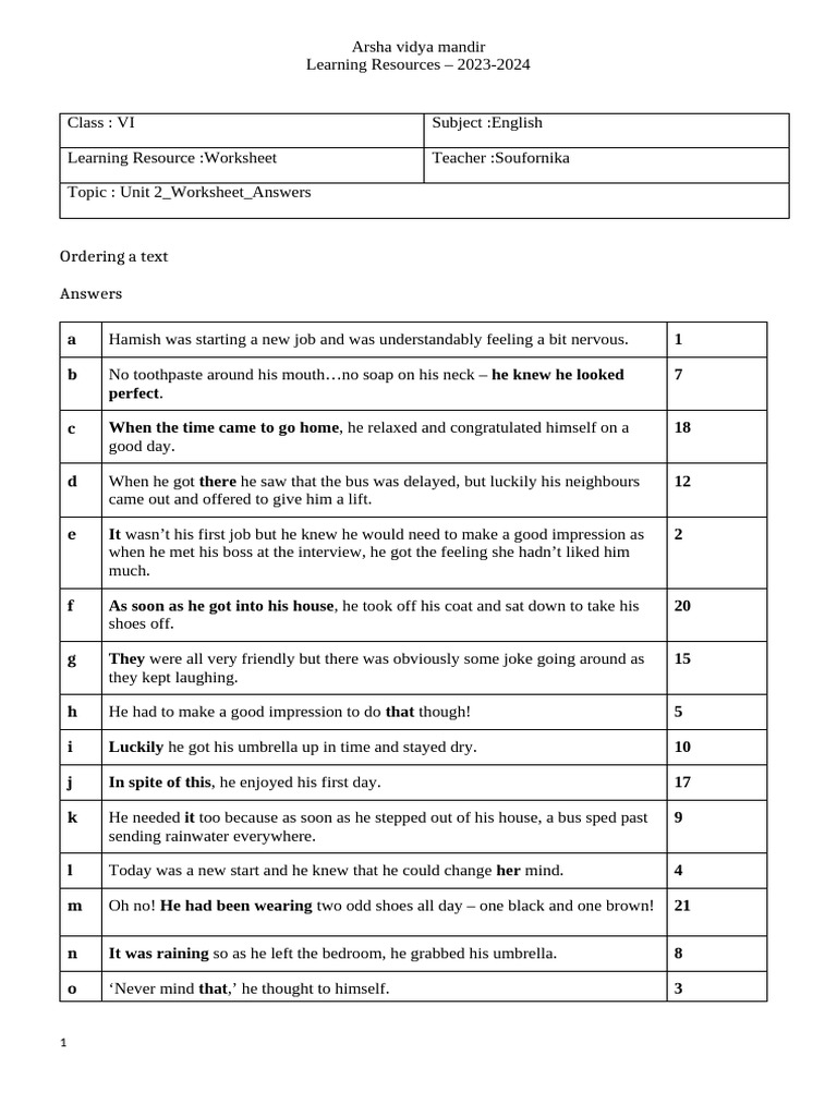 File - 1692178552 - Unit 2 - Worksheet - Answers | PDF | Semantics ...