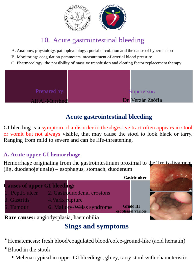 Acute Gastrointestinal Bleeding | PDF | Vein | Liver