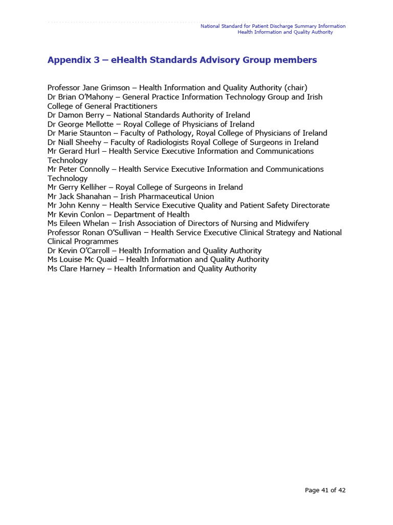 National Standard Patient Discharge Summary 41 | PDF