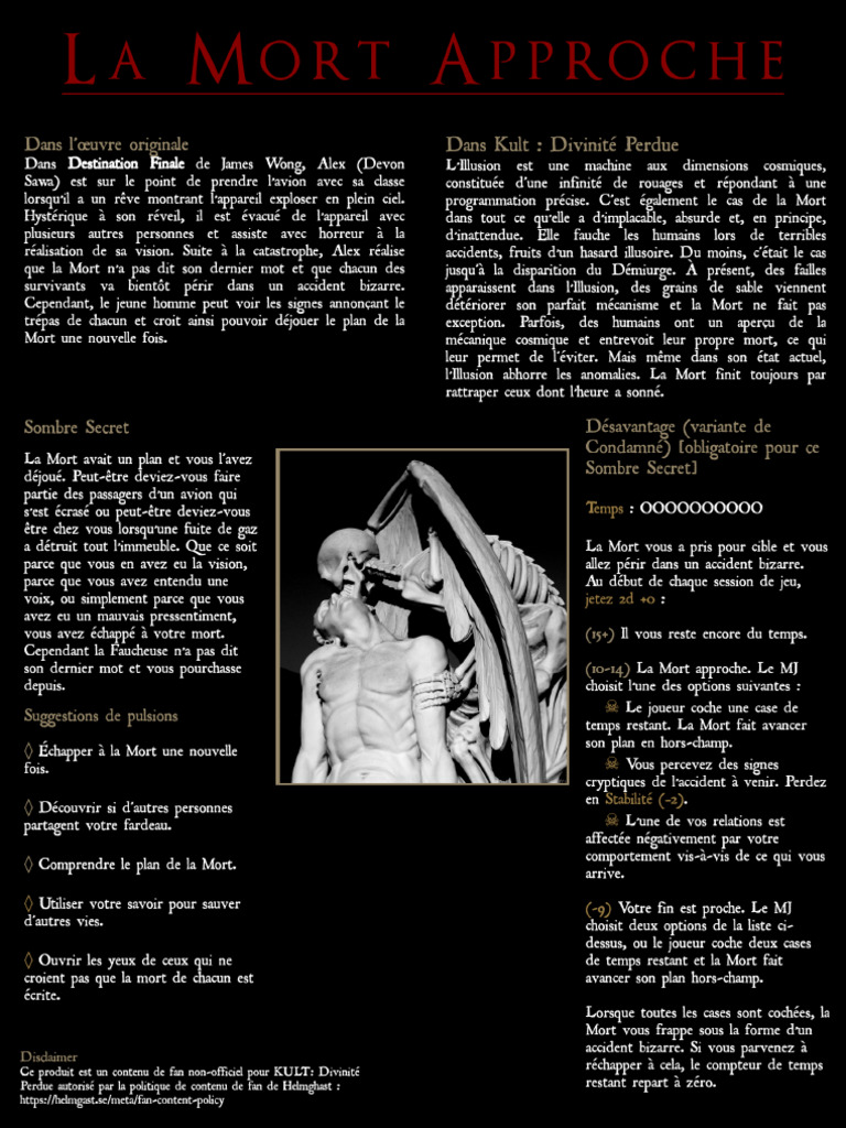 KULT Divinity Lost - Death Cometh (Dark Secret and Disadvantage) (Final ...