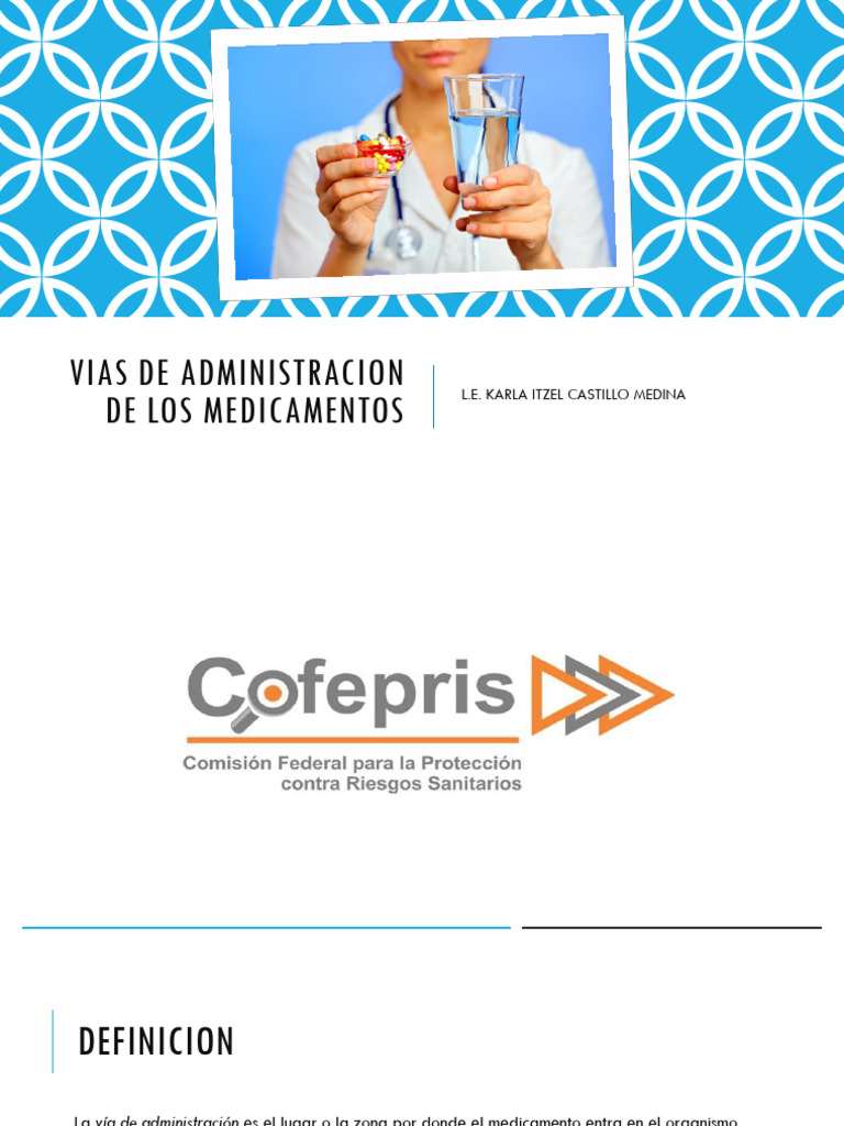 Vias de Administracion de Los Medic | PDF | Medicamentos con receta | Inyección (medicina)