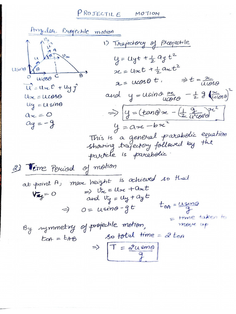 Projectile Motion | PDF