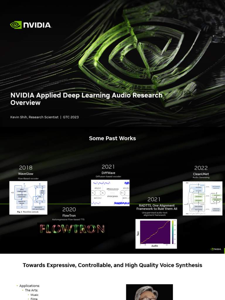 S51464 - Audio Research at NVIDIA's Applied Deep Learning Research ...