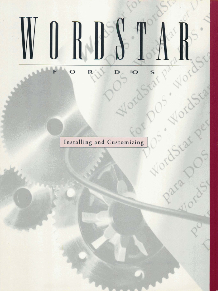 WordStar 7.0 Installation Guide | PDF | Dos | Printer (Computing)