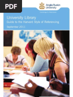 Guide To The Harvard Style of Referencing: Anglia Ruskin University ...