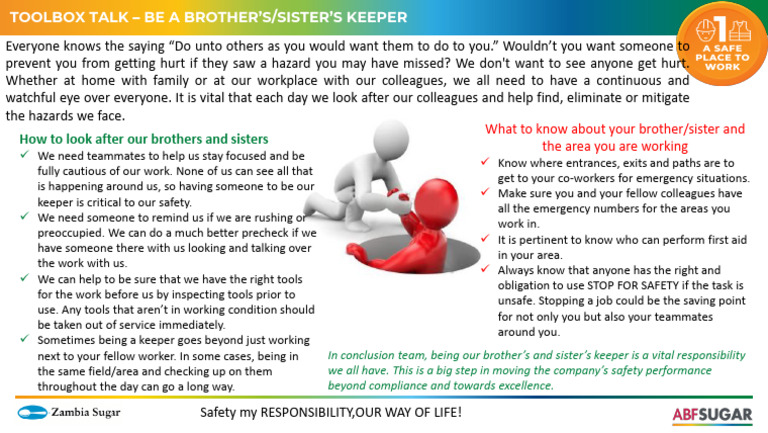 Brother's Keeper Safety Talk Guide | PDF