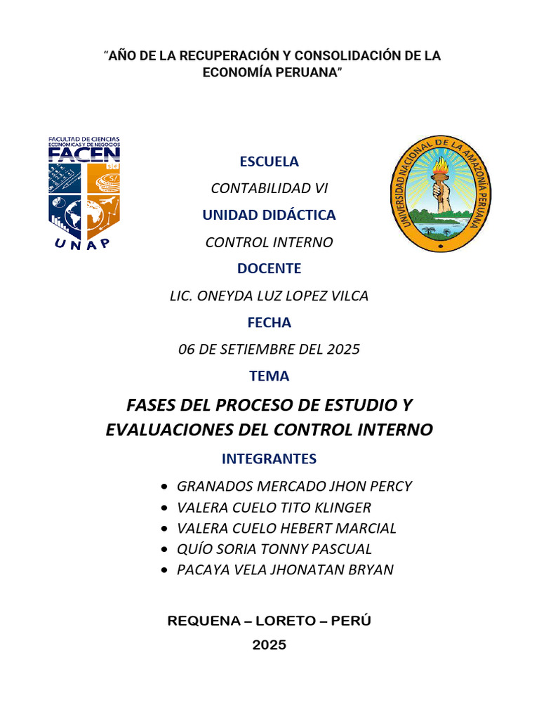 Quio-Control Interno | PDF | Empresa de propiedad estatal | Presupuesto