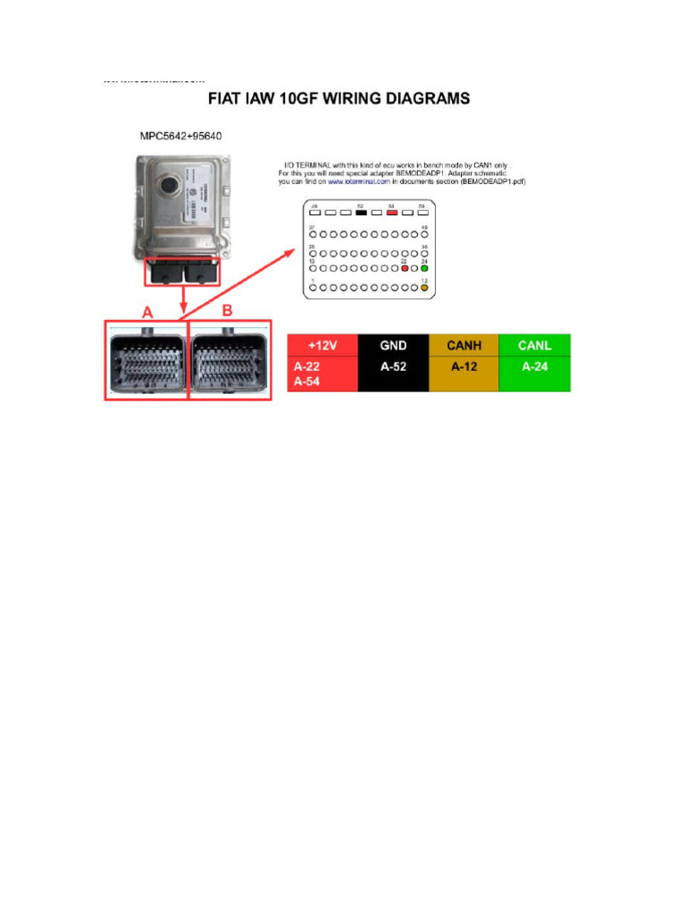 Pinout Fiat Obd2 Iaw 10gf | PDF