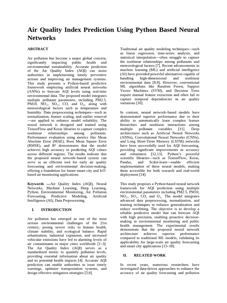 Python Neural Network for AQI Prediction | PDF | Machine Learning ...