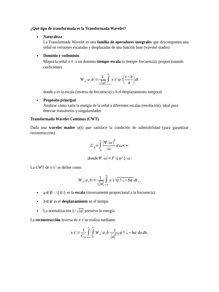 Transformada de Hilbert | PDF | Wavelet | Transformada de Fourier