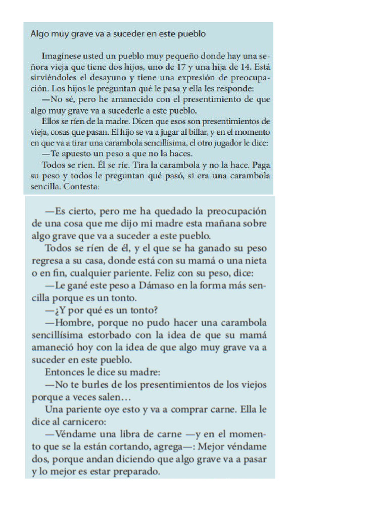 Cuento Grave Va a Suceder en Este Pueblo-G.G.márquez | PDF